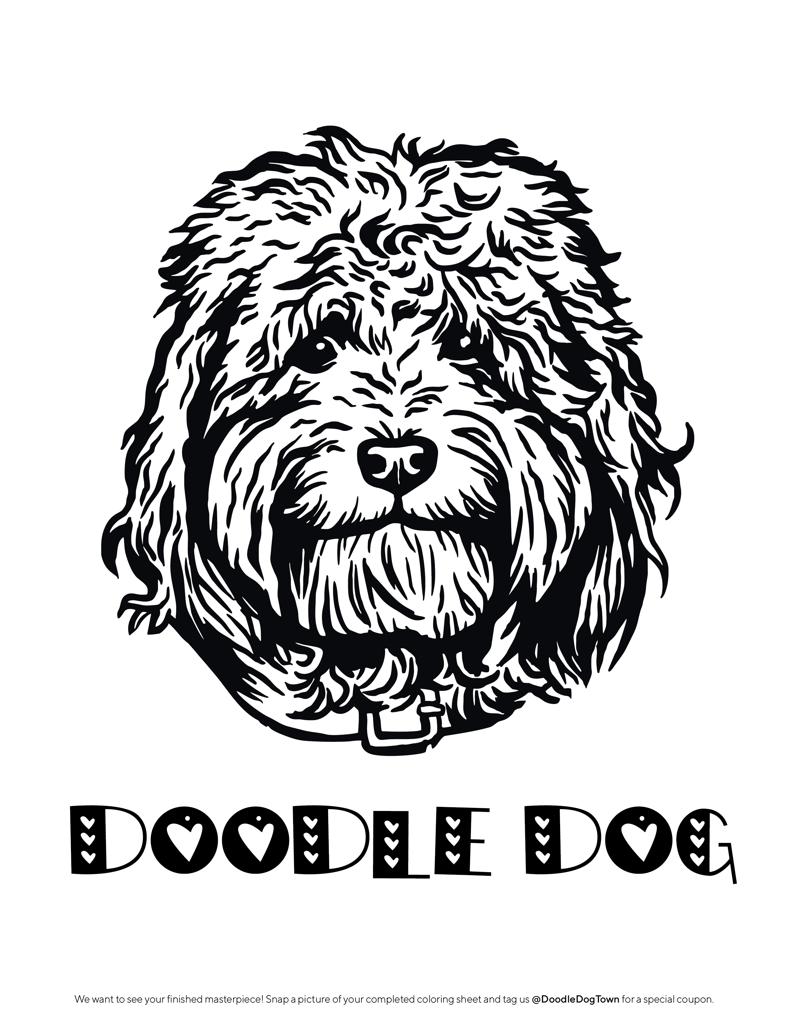 Doodle Dog Coloring Sheet – Doodle Dog Town